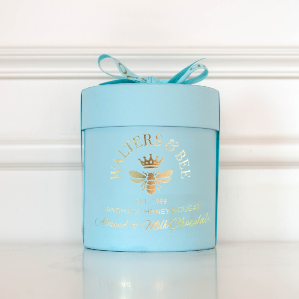 Light Blue Small Hat Box | Nougat | Walters & Bee
