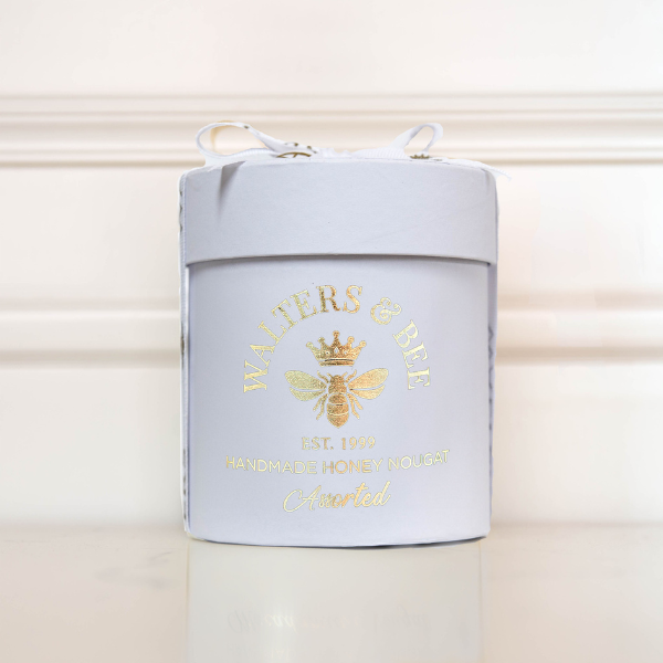 White Assorted Honey Nougat Small Hat Box | Nougat | Walters & Bee